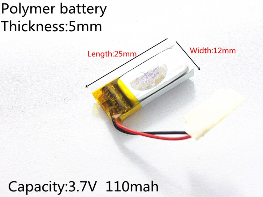 3.7V 110mAh 501225 Lithium Polymer Li-Po li ion Re... – Grandado