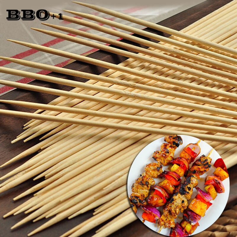 500pcs Bamboo Wooden BBQ Skewers Meat Food Long Ca... – Grandado