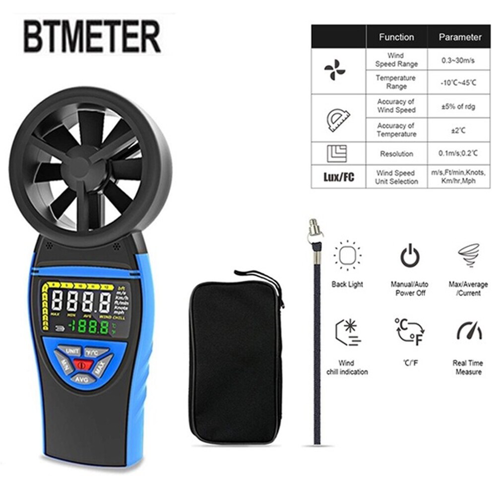 BT-8805 Digital Anemometer Wind Speed Meter Gauge ... – Grandado