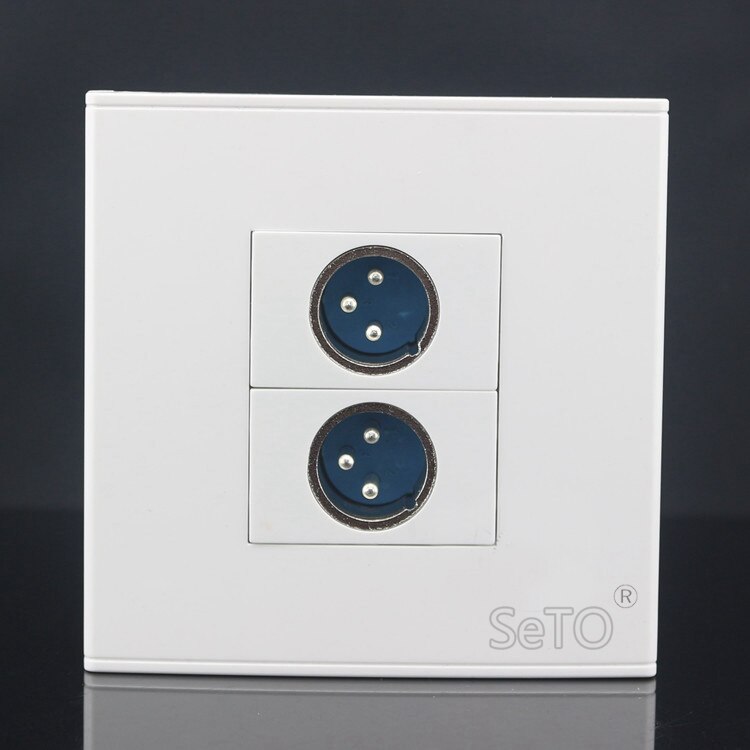SeTo 86 Type Double Ports XLR Connector Wall Plate... – Grandado