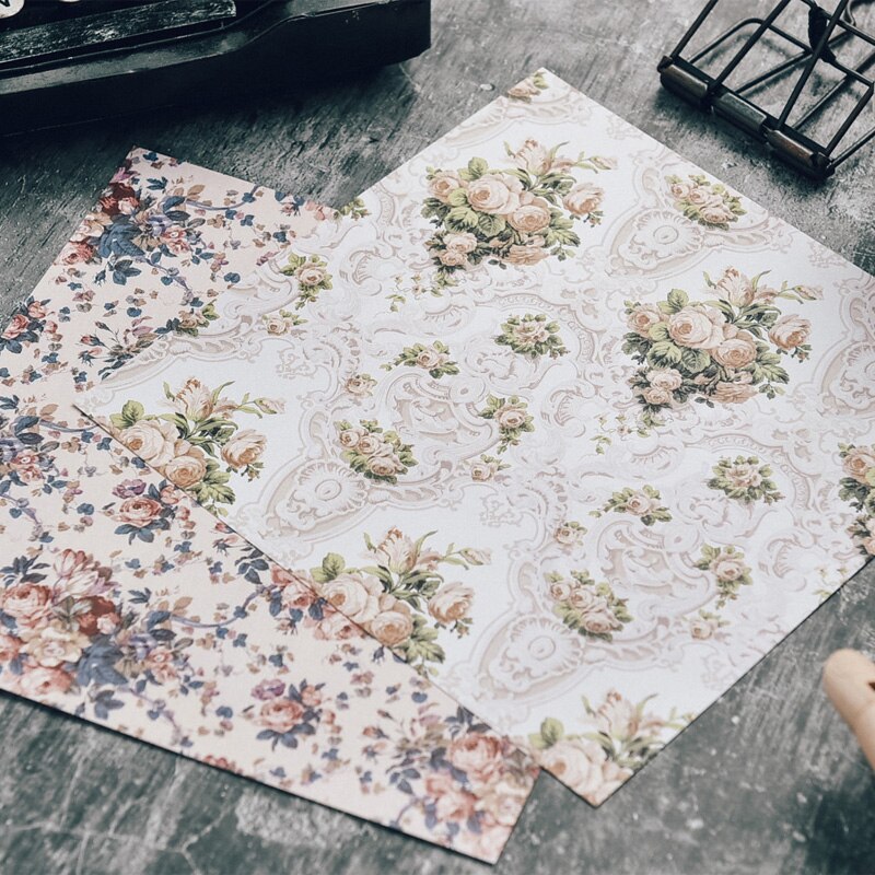 KSCRAFT 12 Sheets Vintage Floral Scrapbooking Pads... – Grandado