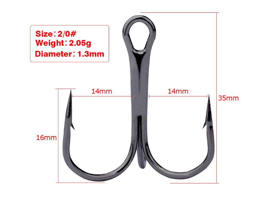 10 st fiskekrokar högstål kolmaterial diskant svar... – Grandado