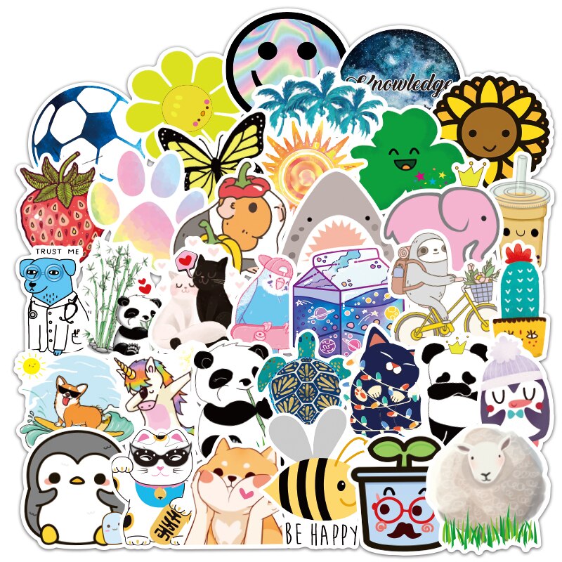 50 Stuks Leuke Stickers Meisje Ding Cool Pegatinas... – Vicedeal