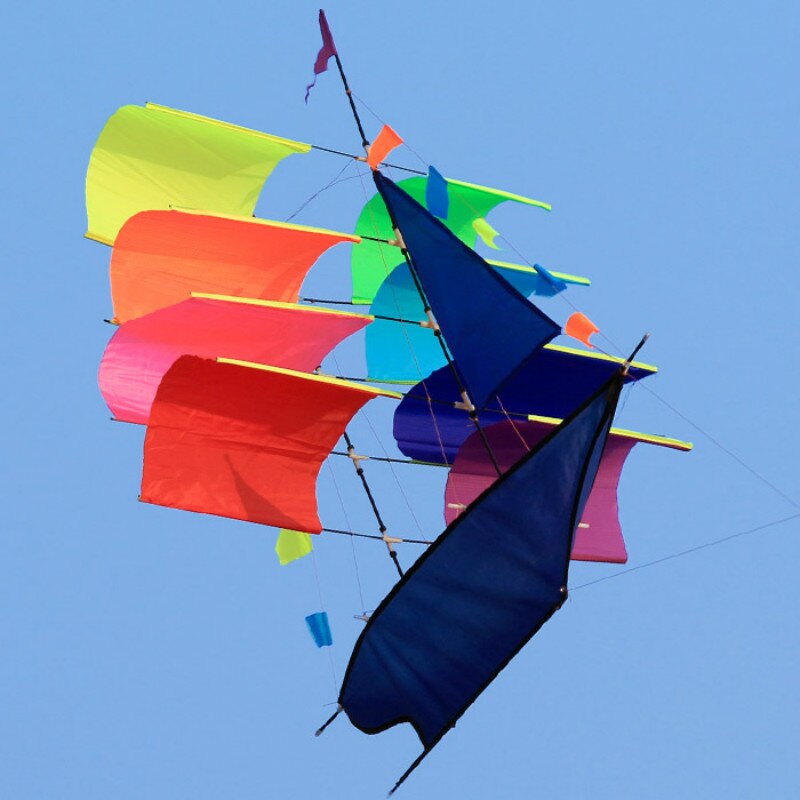 Stereo Sailing Boat Kite Flying Colorful Single Li... – Grandado