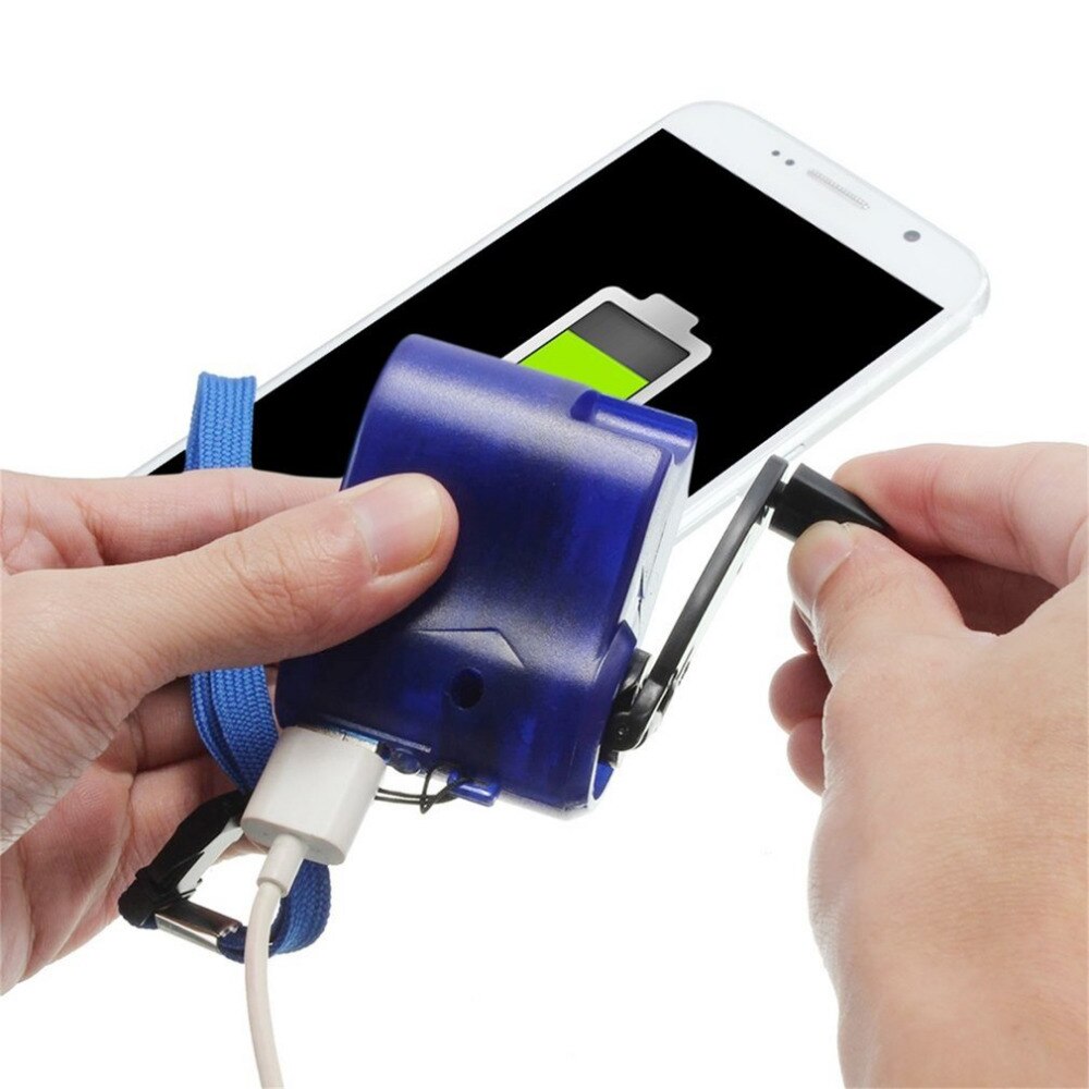 Blauw Usb Travel Emergency Telefoon Oplader Dynamo... – Vicedeal