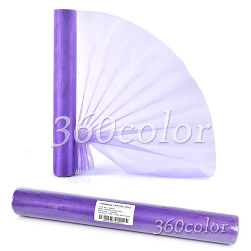 Lavendel ren organza roll 5m x 29cm bryllup fest d... – Vicedeal