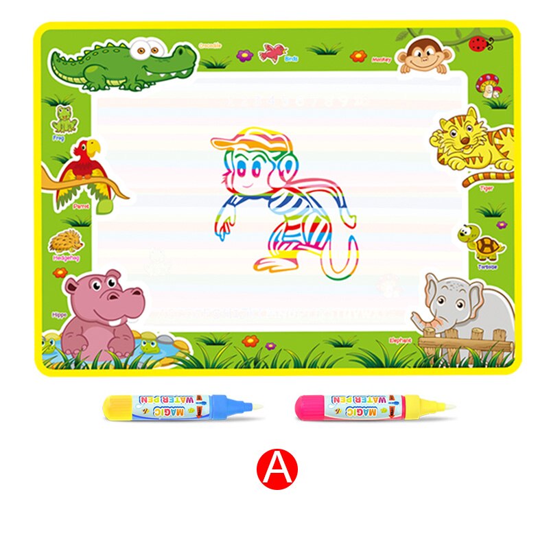 4 Types Rainbow Magic Water Drawing Mat & 2 Pens D... – Grandado