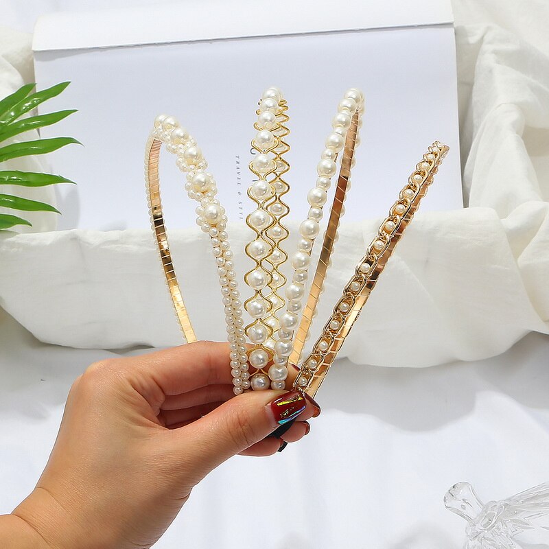 Nuevas diademas elegantes íntegramente con perlas ... – Vicedeal