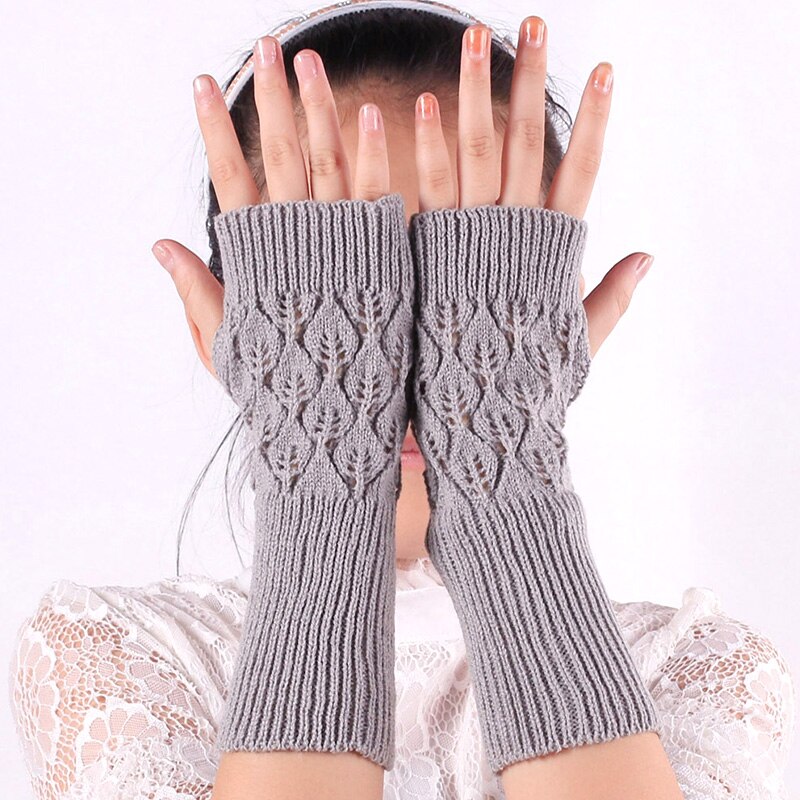 Winter Warm Fingerless Knitted Gloves For Women Ac... – Grandado