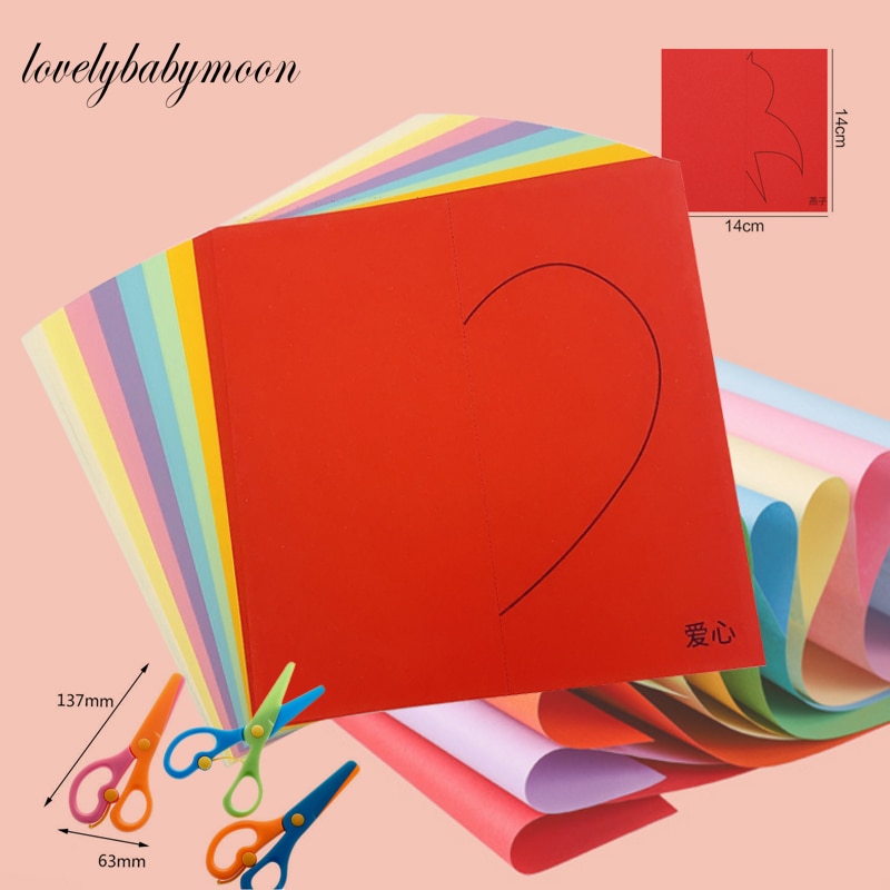 48pcs/set Origami Color Paper Folding And Cutting ... – Grandado