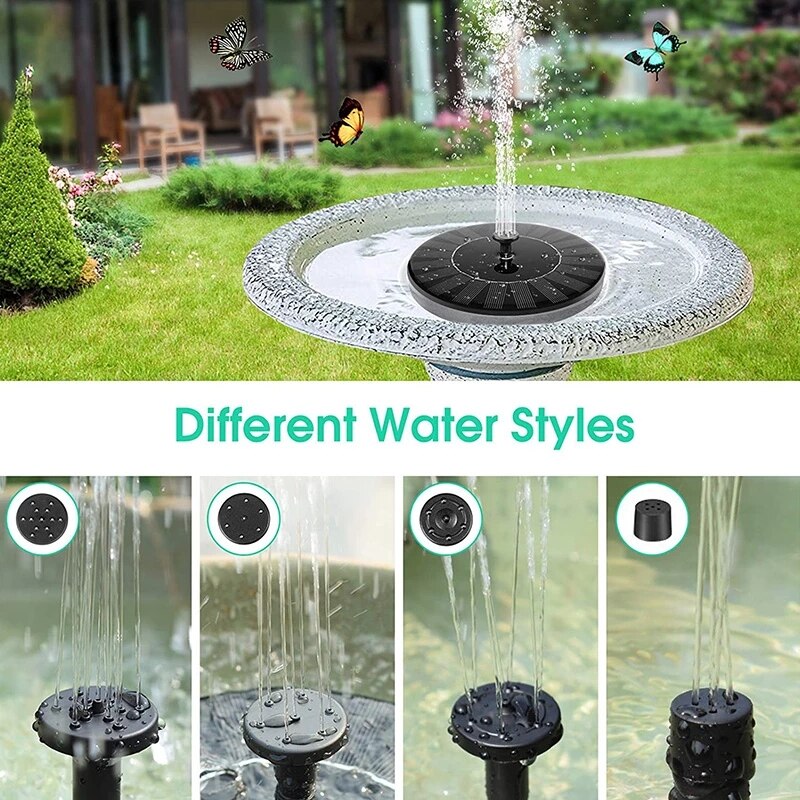 Mini Solar Water Fountain Pool Waterfall Fountain ... – Vicedeal