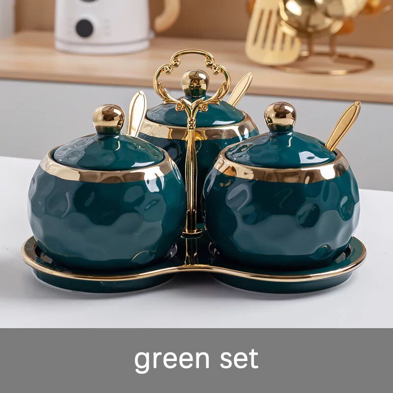 Ceramic Sugar Bowl Luxury Cruet with Lid&Spoon... – Grandado