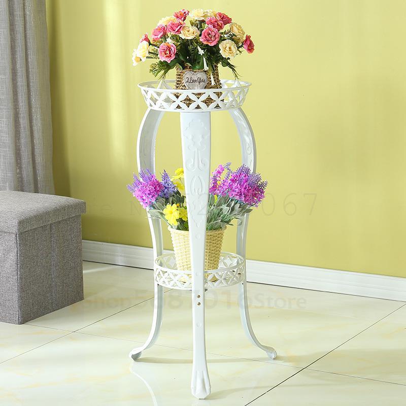 Iron flower stand multi-layer flower shelf indoor ... – Grandado