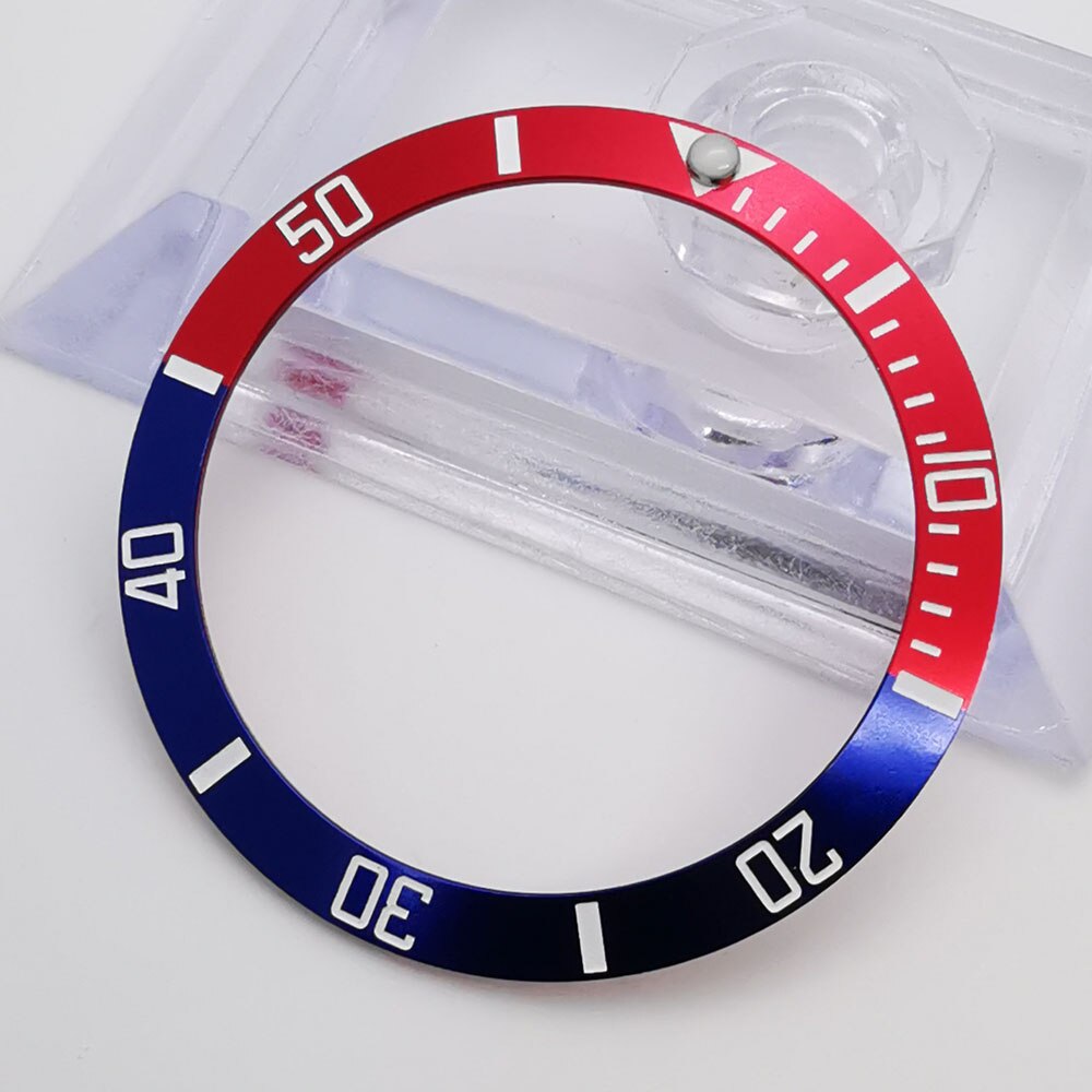 Watch Bezel 38mm Blue Red/Black Red Watch Bezel In... – Grandado
