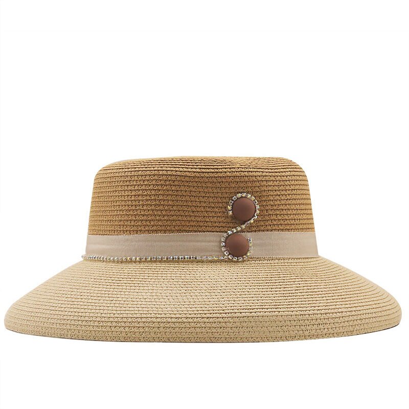 Simple Summer Hepburn Style Vintage Straw Hat Wome... – Grandado