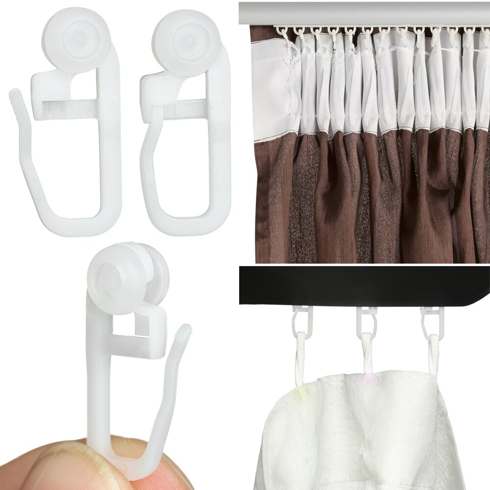10/50Pcs/Pack Universal Curtain Hooks Sliding Hook... – Grandado