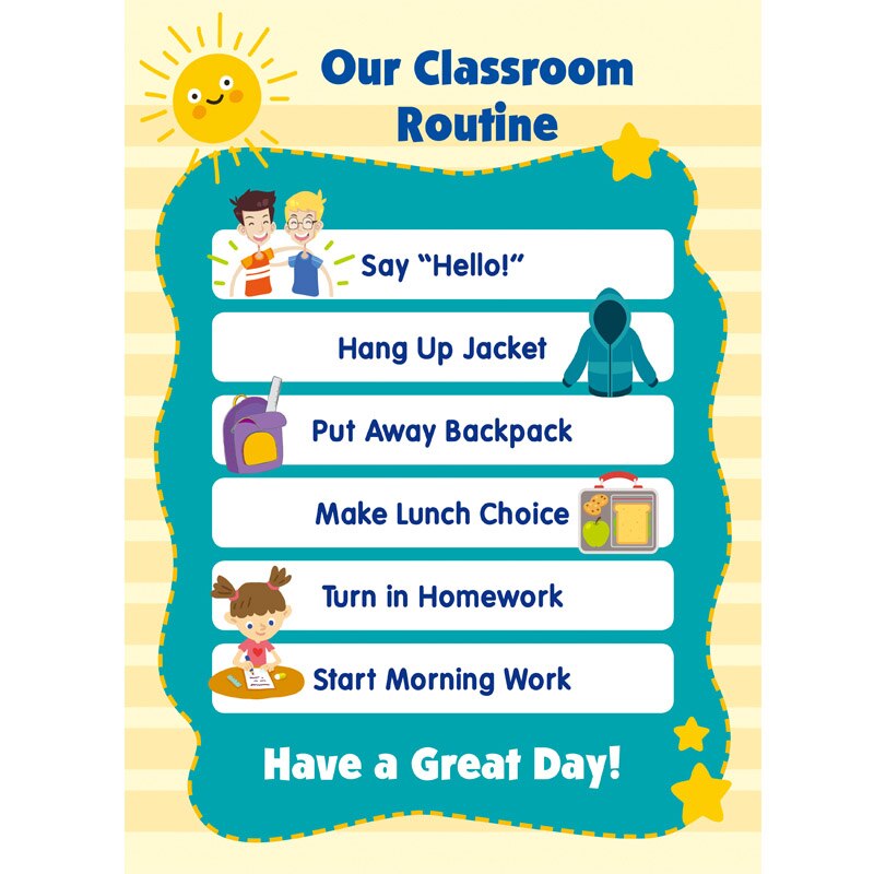 My Day English Poster Everyday Phrase Phrase Class... – Vicedeal