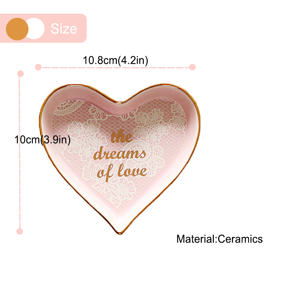 Super Cute Heart Shape Ceramic Dish,Jewelry Trays ... – Vicedeal