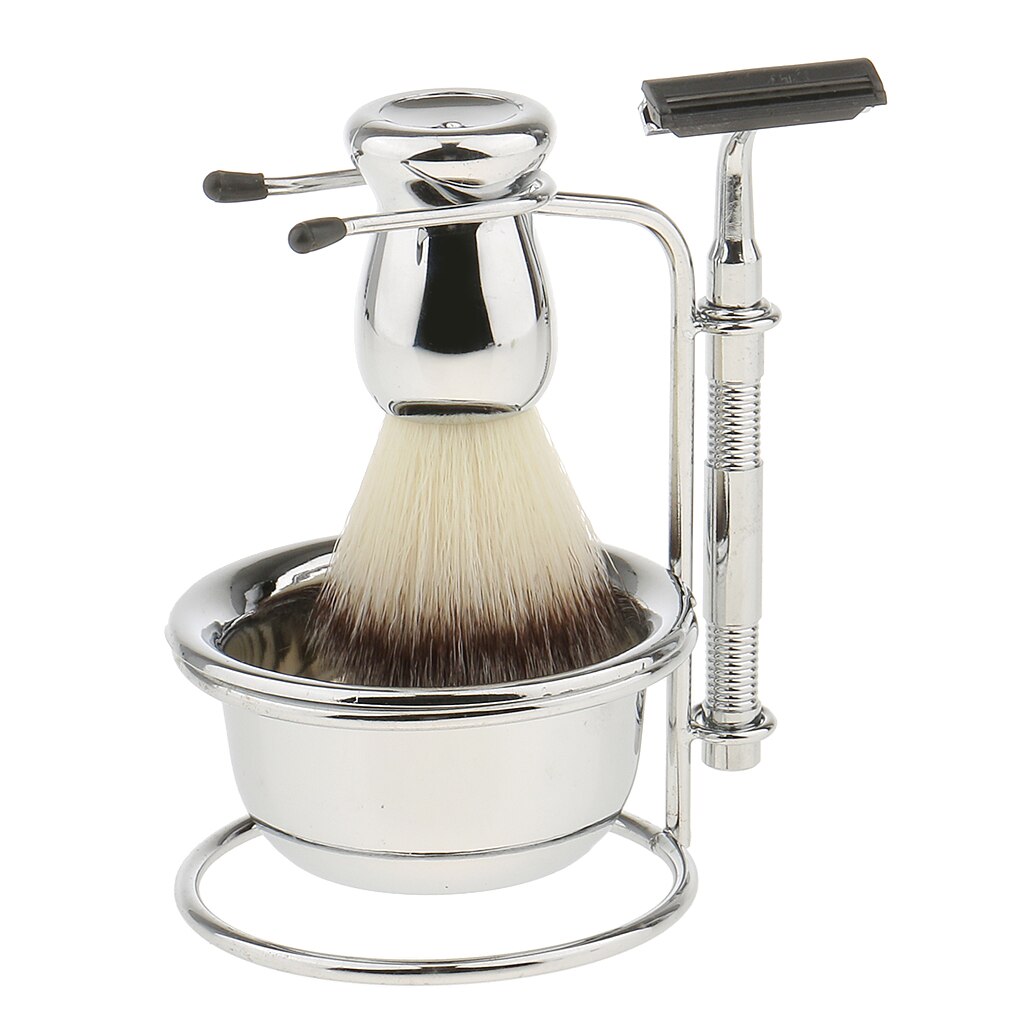 Men Shaving Set Beard Removal Wet Shave Brush Bowl... – Grandado