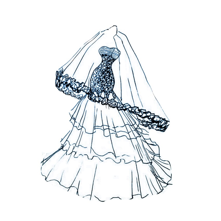 Stansmessen Bruiloft sluier metalen ambachten papi... – Vicedeal