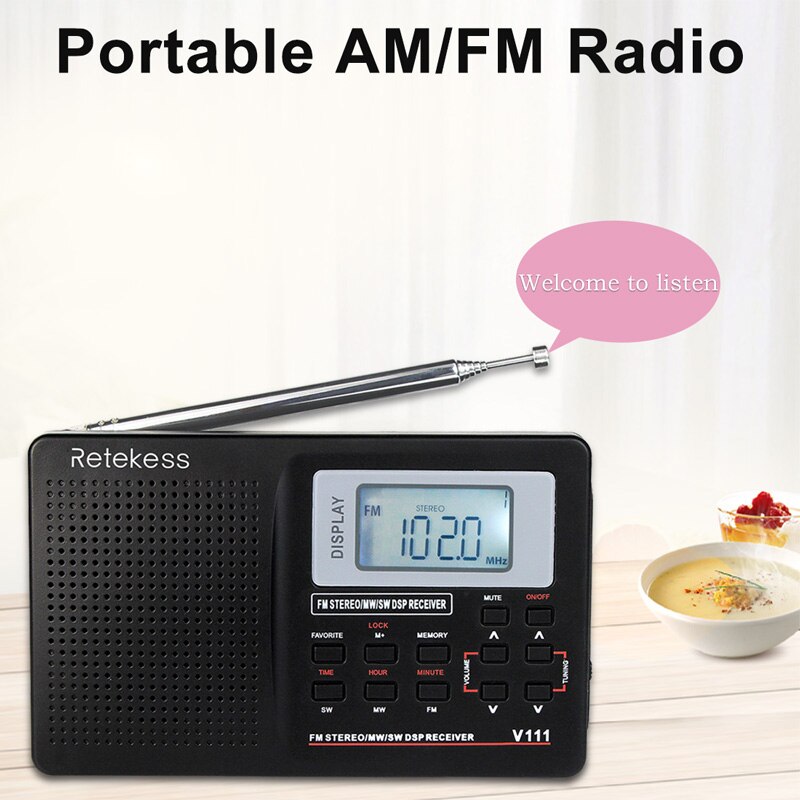 Retekess V111 Radio FM Stereo/ MW / SW Radio Stati... – Vicedeal