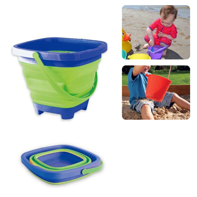 Portable Children Beach Bucket Sand Toy Foldable C... – Vicedeal