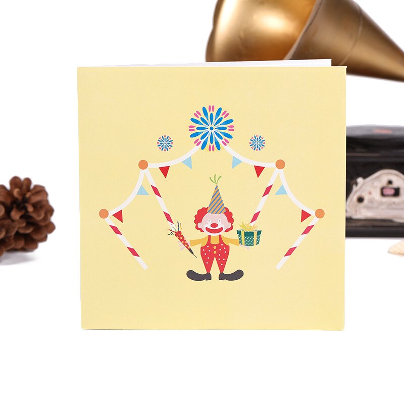 3D Hollow Circus Card with Envelope for Kids Birth... – Grandado