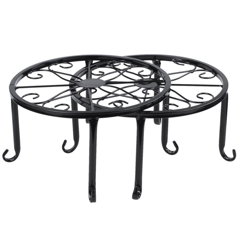 12-inch heavy pot plant stand, set of 2, art forge... – Grandado