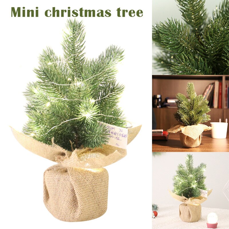 14 Inch Pine Handmade Christmas Tree with Burlap B... – Vicedeal