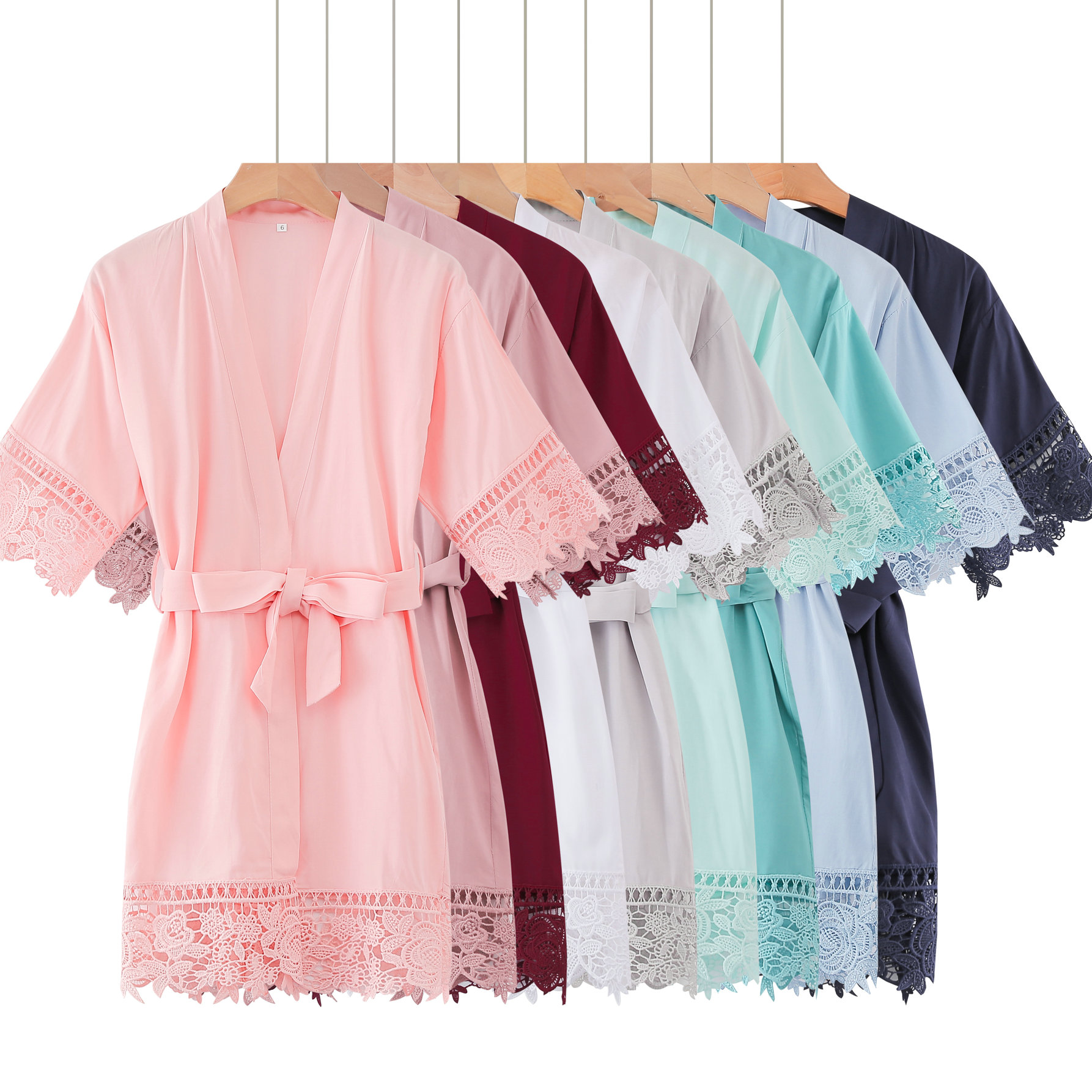 Cotton Flower Girl Robes Rayon Floral Lace Trim Ro... – Vicedeal