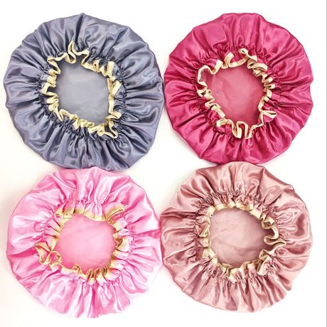 Women Shower caps shower cap hair satin bonnet dou... – Grandado