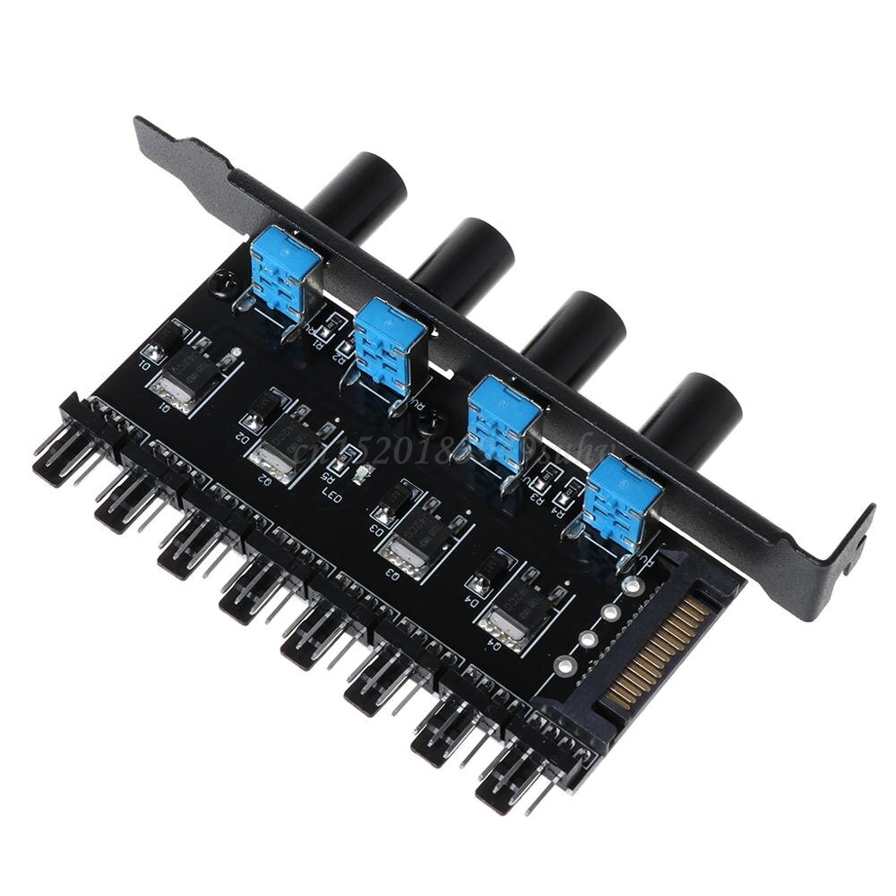 PC 8 Kanalen Fan Hub 4 Knop Cooling Fan Speed Cont... – Vicedeal
