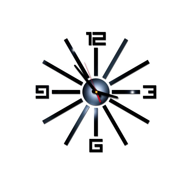 3D Wall Clock DIY Quartz Clock Mirror Wall Sticker... – Vicedeal