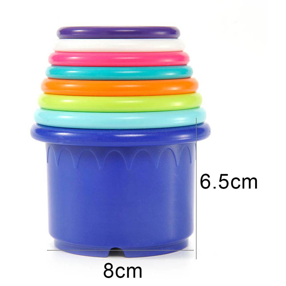 8Pcs/Set Baby Bathroom Beach Stacking Cup Children... – Grandado