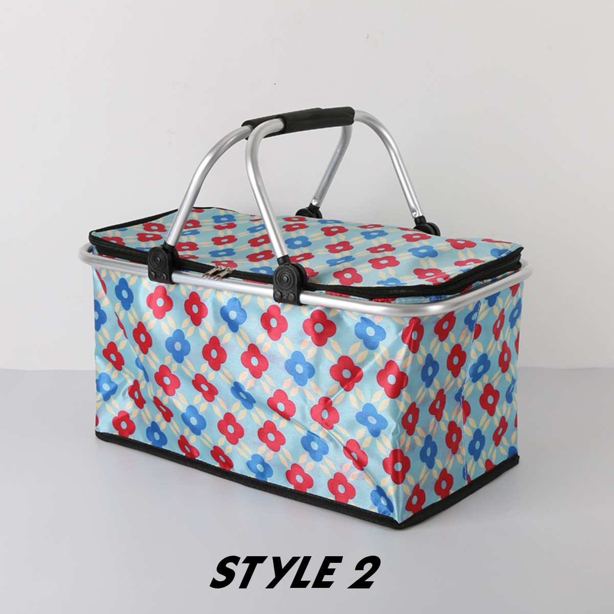 Folding Picnic Basket Insulated Fresh Outdoor Food... – Vicedeal