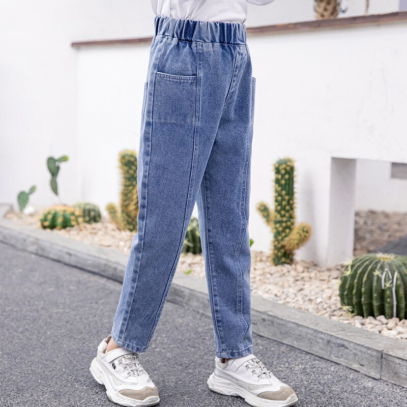 Girls Jeans Kids Autumn Denim Pants Loose Casual T... – Grandado
