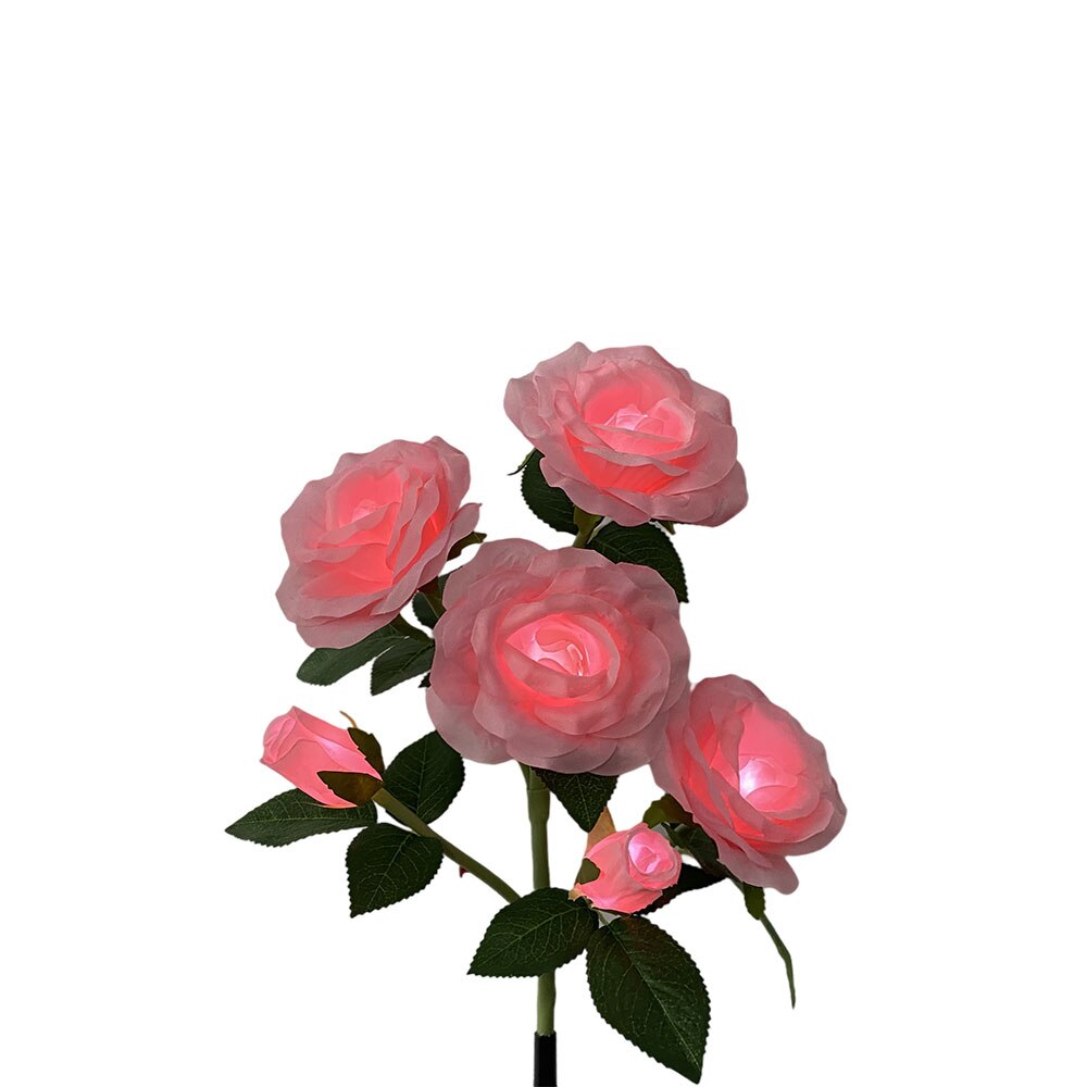 LED Solar Color Simulation Rose Flower Light Water... – Grandado