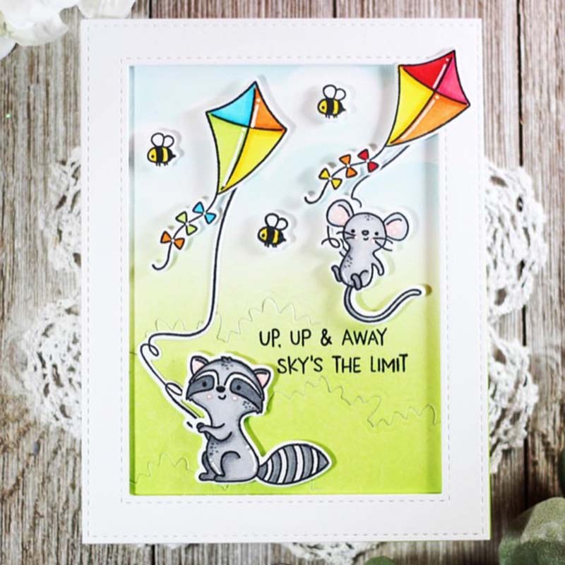 MonkeyStamp Animals Fly Kite Metal Cutting Dies an... – Grandado