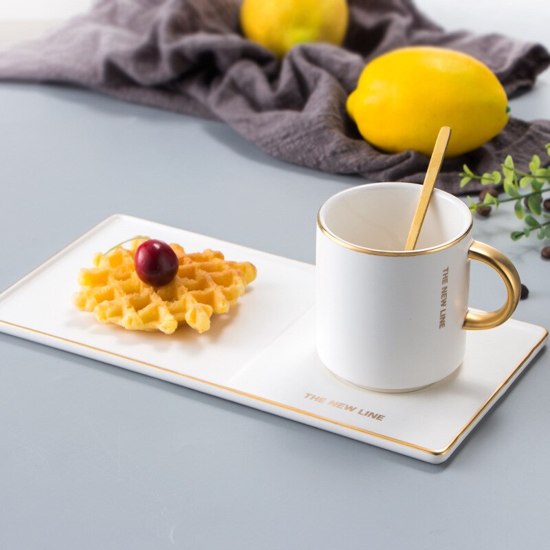 European Style Gold Handle Household Mug Afternoon... – Grandado