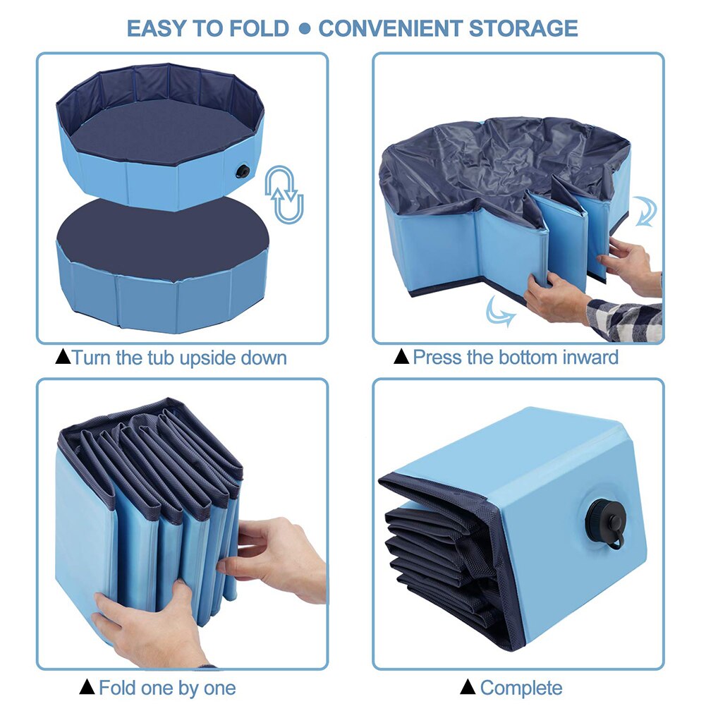 Foldable Pet Kids Swimming Pool PVC Portable Pool ... – Grandado