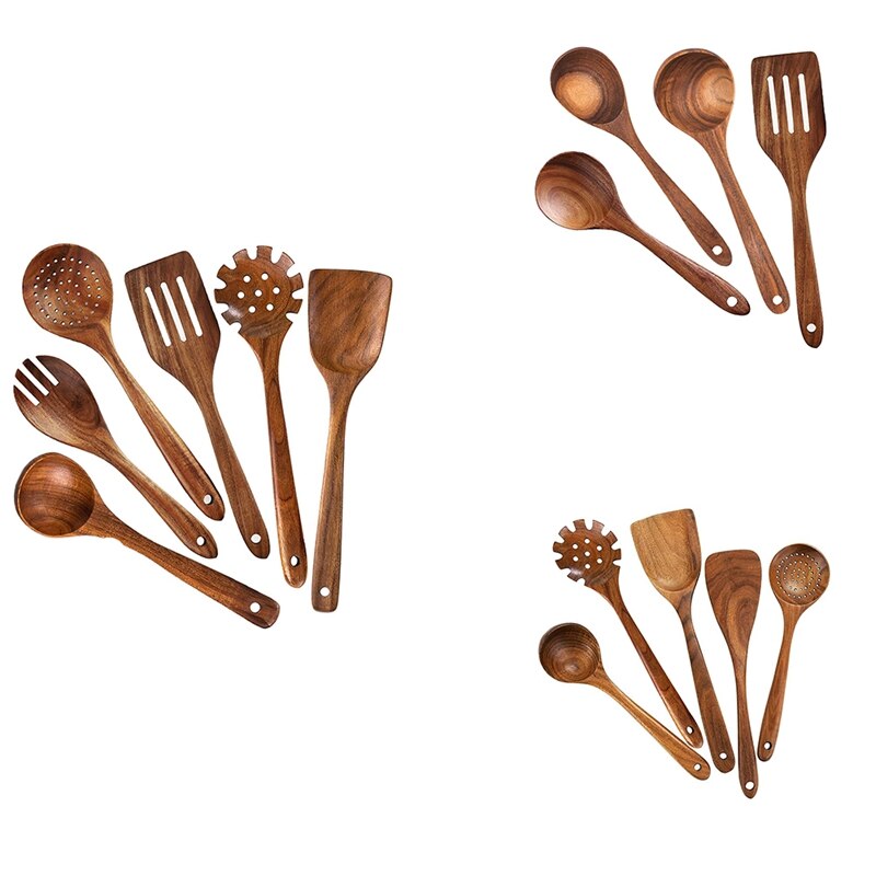 Wooden Spoons For Cooking Kitchen Utensil Set Nons... – Grandado