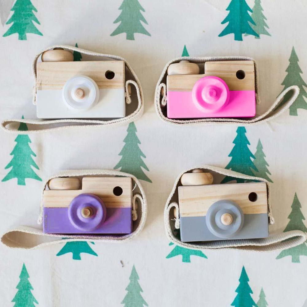 Mini Wooden Camera Cute Cartoon Baby Toy Kid Neck ... – Grandado