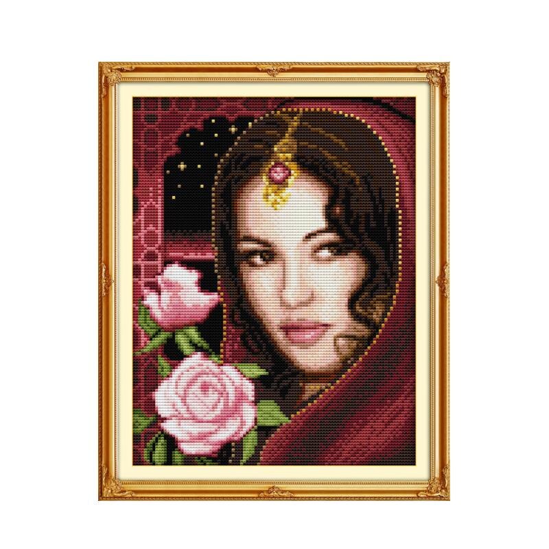 The Indian beauty (3) cross stitch kit people 18ct... – Vicedeal