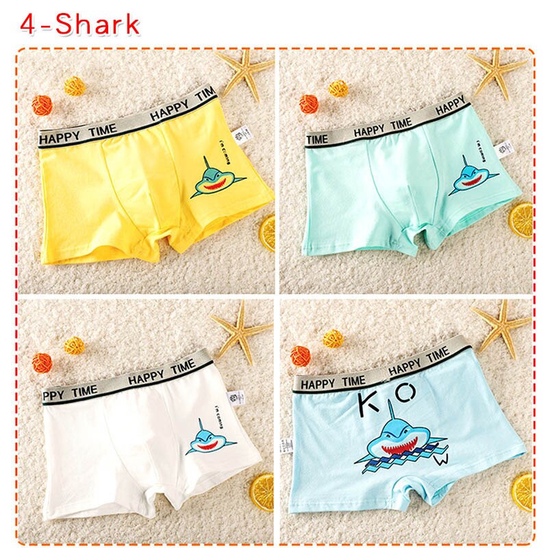 4pc Boys Underwear Cotton Soft Boy Boxer Children'... – Vicedeal