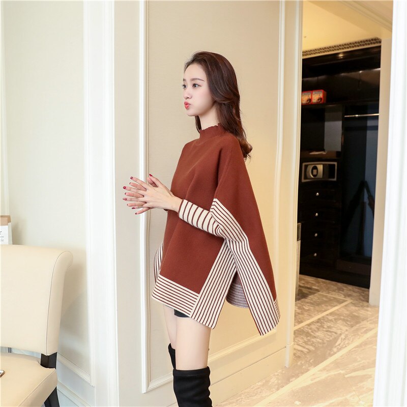 TEXIWAS Winter Split cloak Sweater Pullover Women ... – Grandado