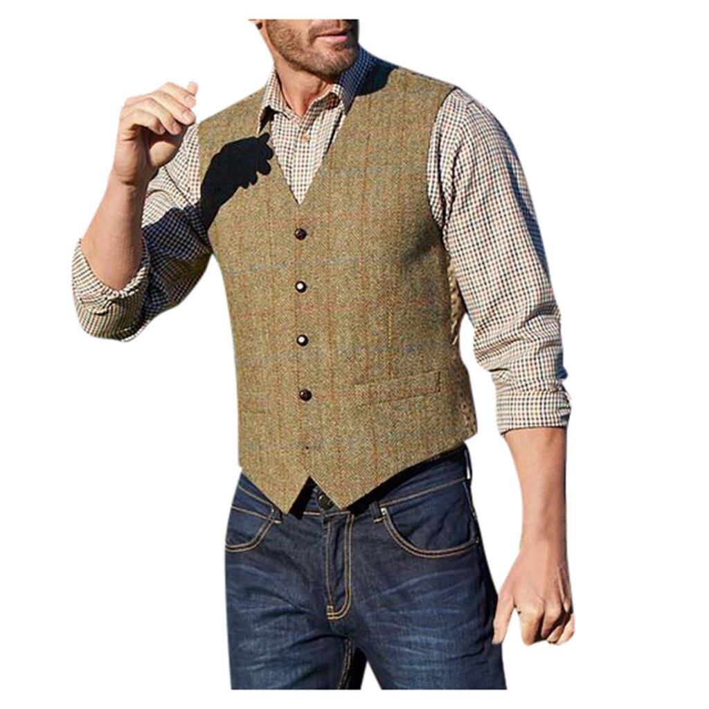 MoneRffi Herren Anzug Weste Casual Business Sleeve... – Vicedeal