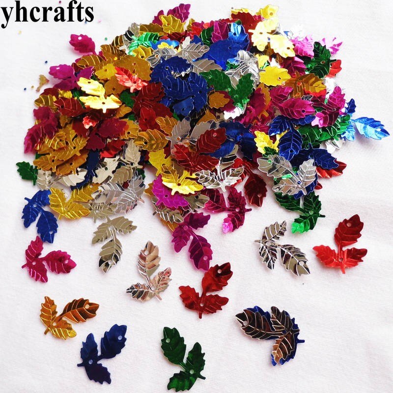 20gram/Lot 9x15mm mini leaf sequin Craft material ... – Grandado