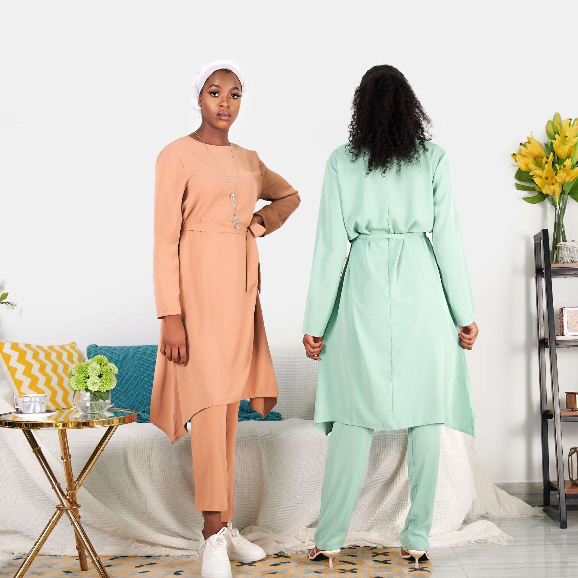 2 Pieces Sets Muslim Islamic Abaya Kaftan Women Ca... – Vicedeal