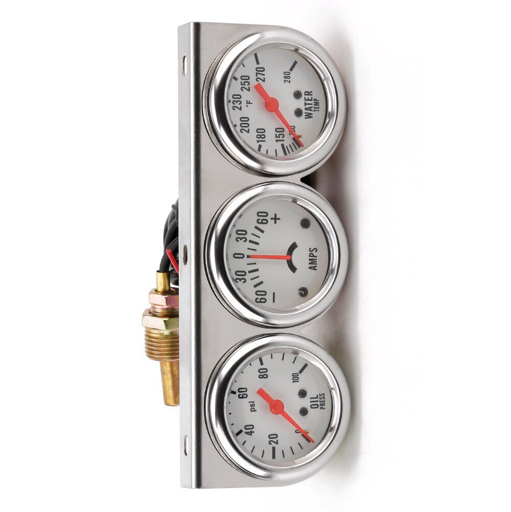 52mm Car Triple Gauge Kit Volts Water Temp Celsius... – Grandado