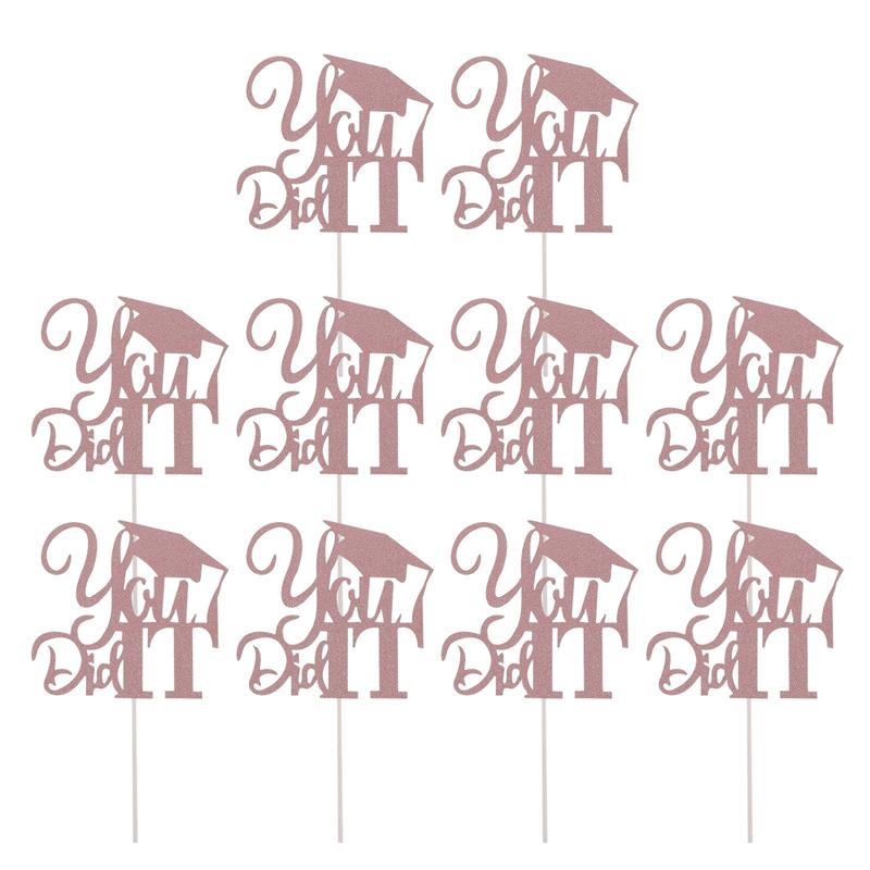 10 pçs bolo de graduação toppers 2021 festa de for... – Grandado